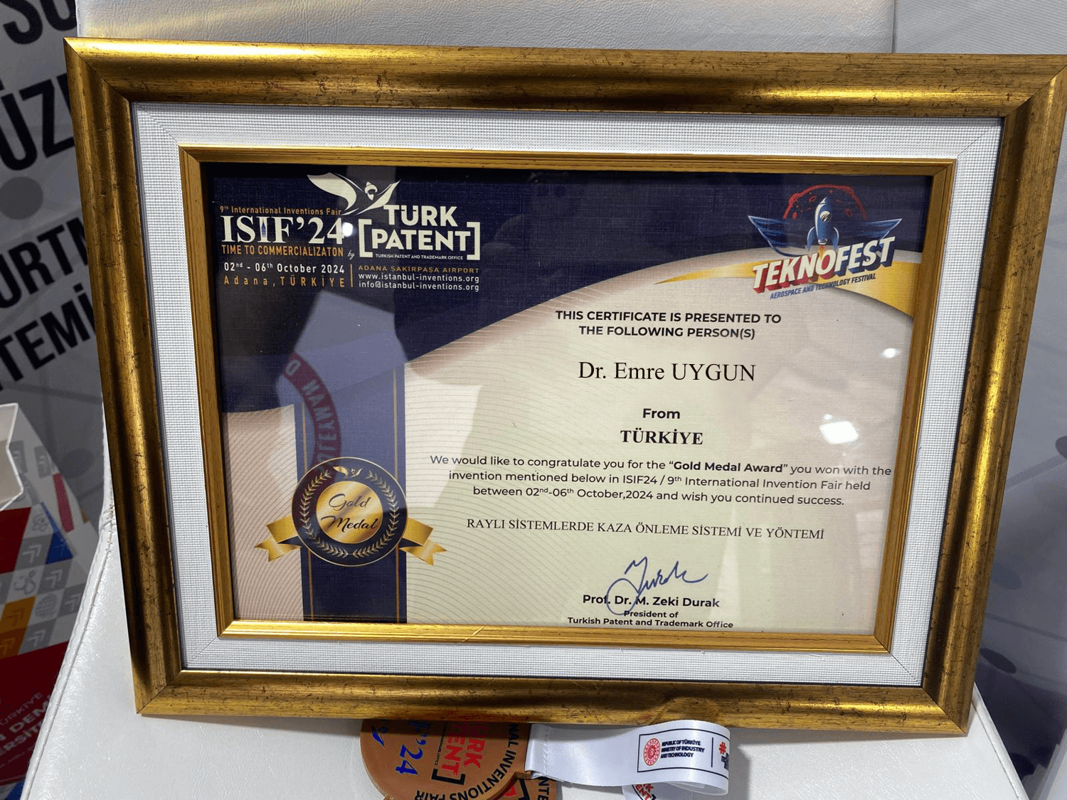 ISIF 2024 – Gold Medal Award – Dr. Emre UYGUN